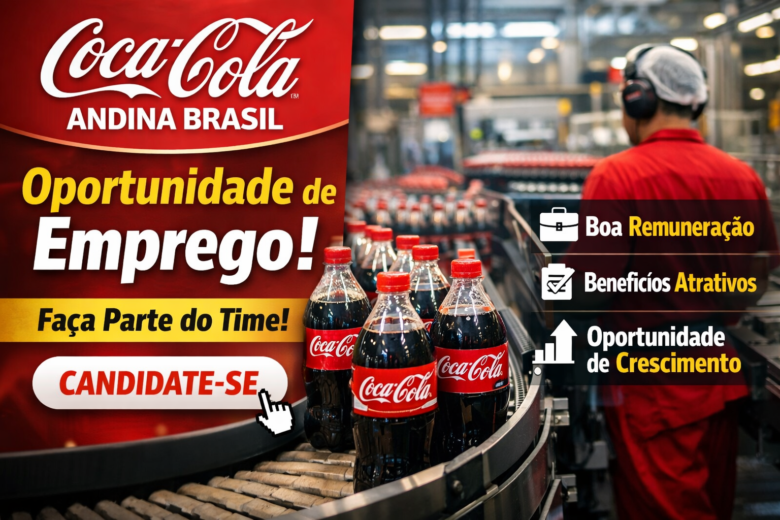 🥤 Oportunidade de Carreira na Coca-Cola Andina Brasil