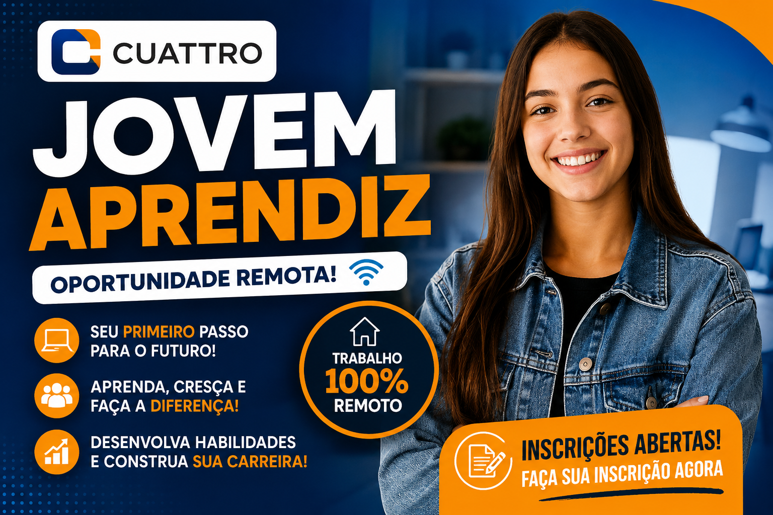 Jovem Aprendiz na Cuattro: Oportunidade Remota para Iniciar a Carreira ...
